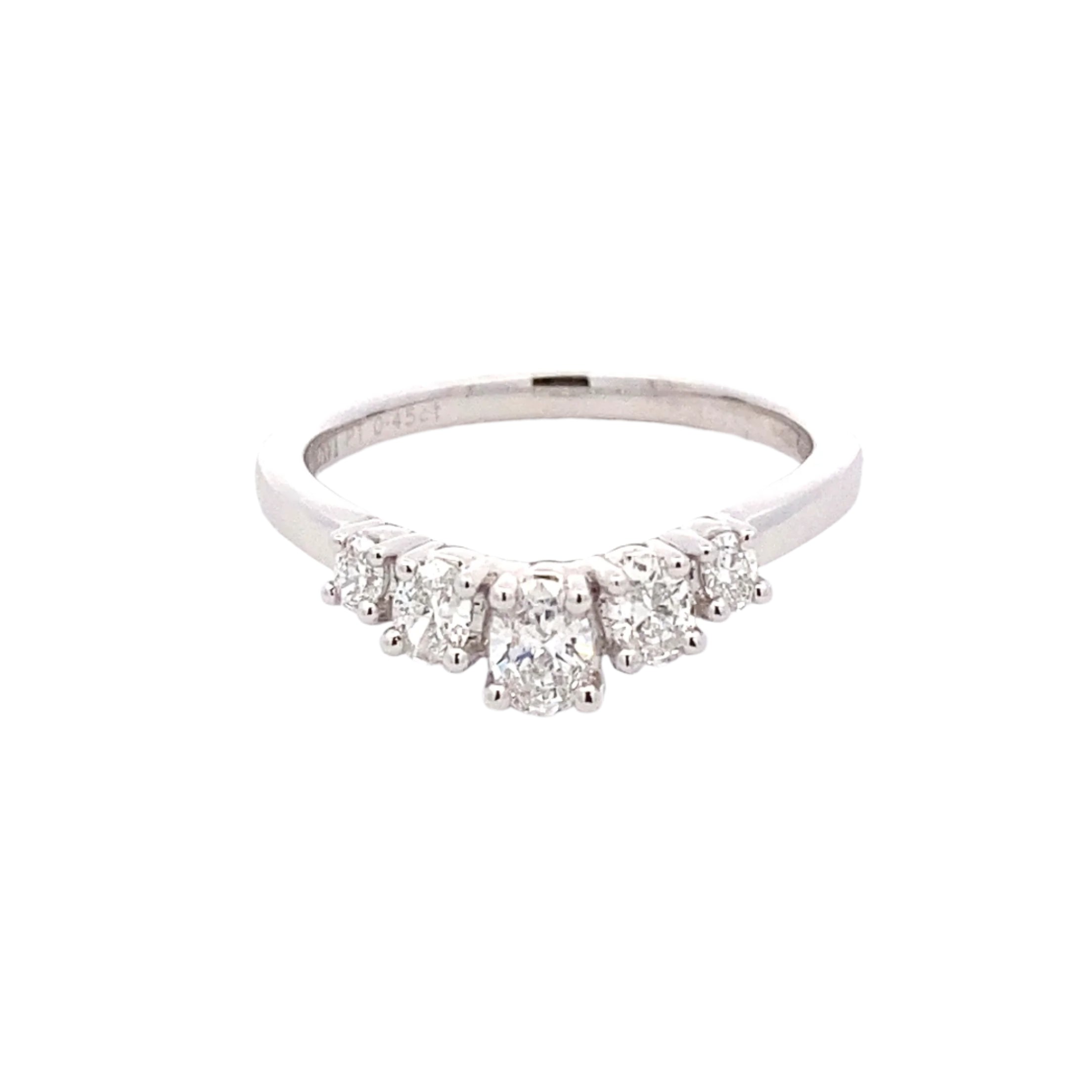 Oval Shaped Diamond 5 Stone Bow Style Ring – Gardiner Brothers