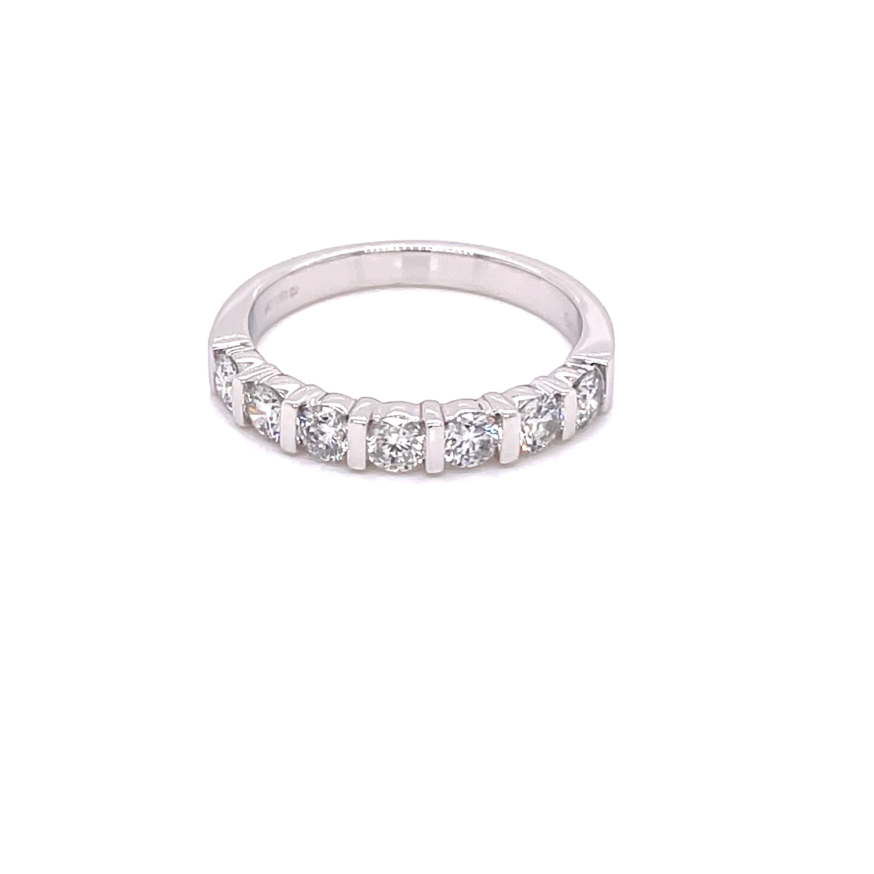 Round Brilliant Cut 7 Stone Bar Set Ring - 0.75cts – Gardiner Brothers